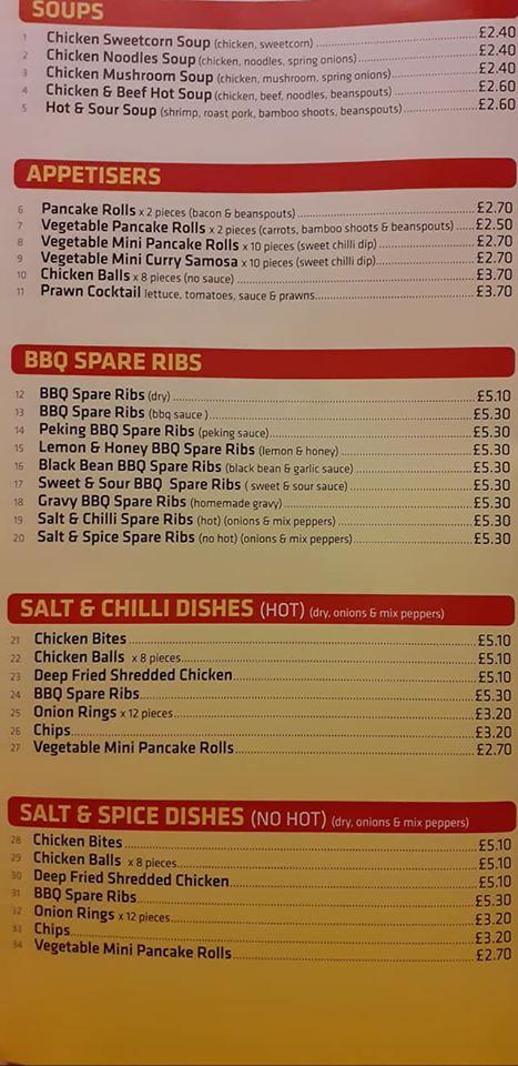 Menu at Full House fast food, Grangemouth, 7 Station Rd