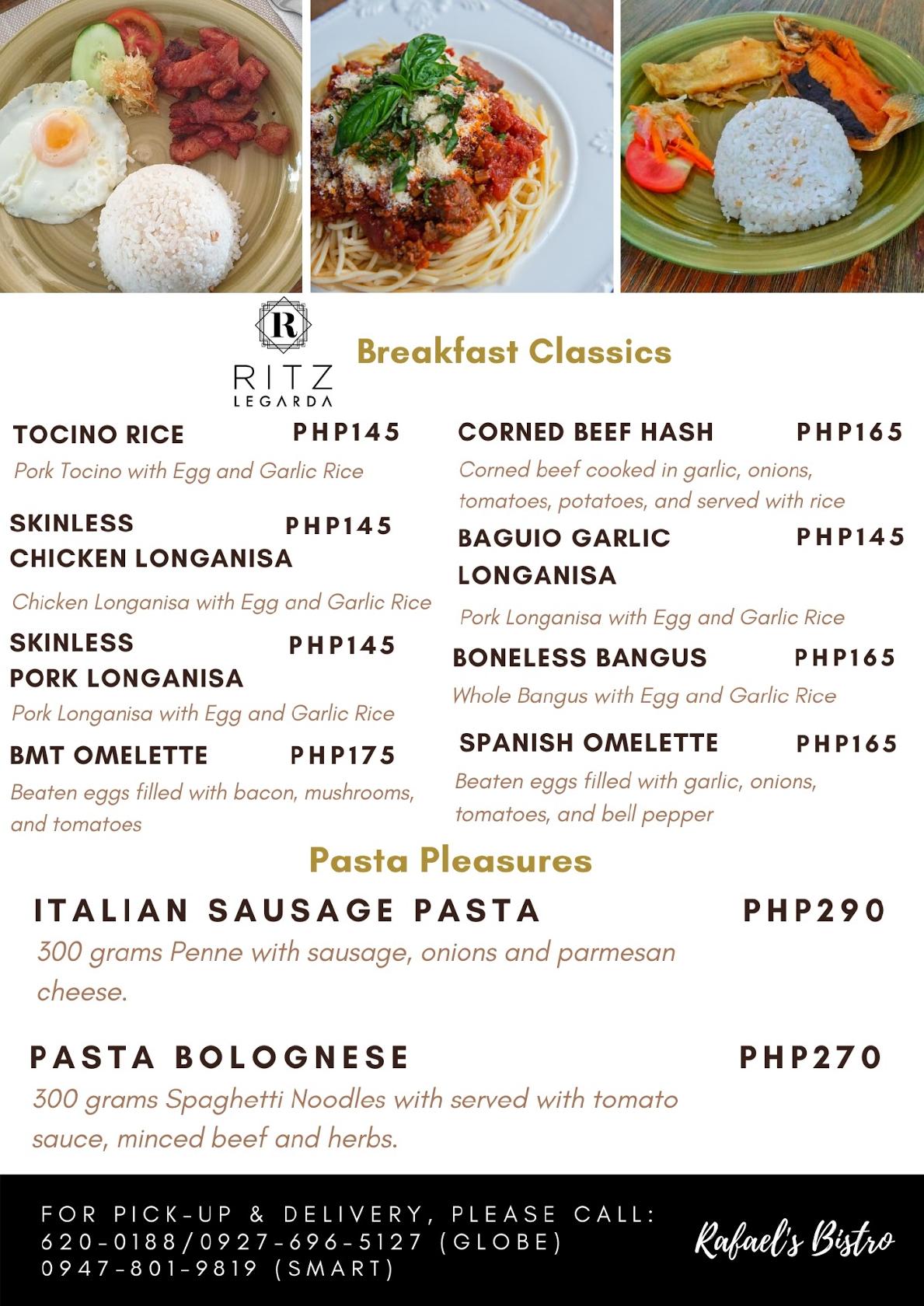 Menu at Ritz Legarda pub & bar, Baguio