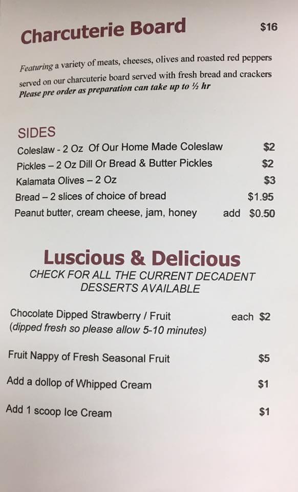 Menu at Elliot Lake Blossoms, Elliot Lake
