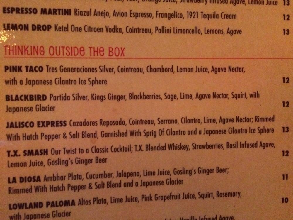 Menu at Mi Dia From Scratch pub & bar, Grapevine