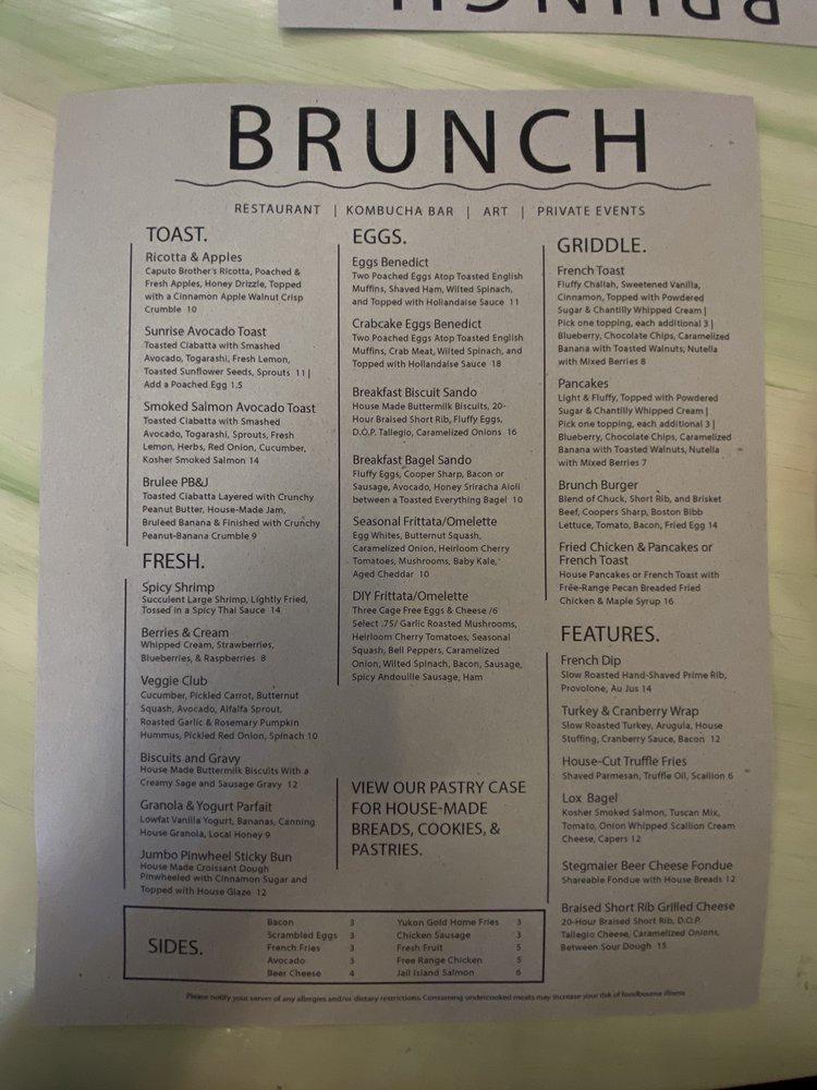 Menu at The Canning House restaurant, Forty Fort