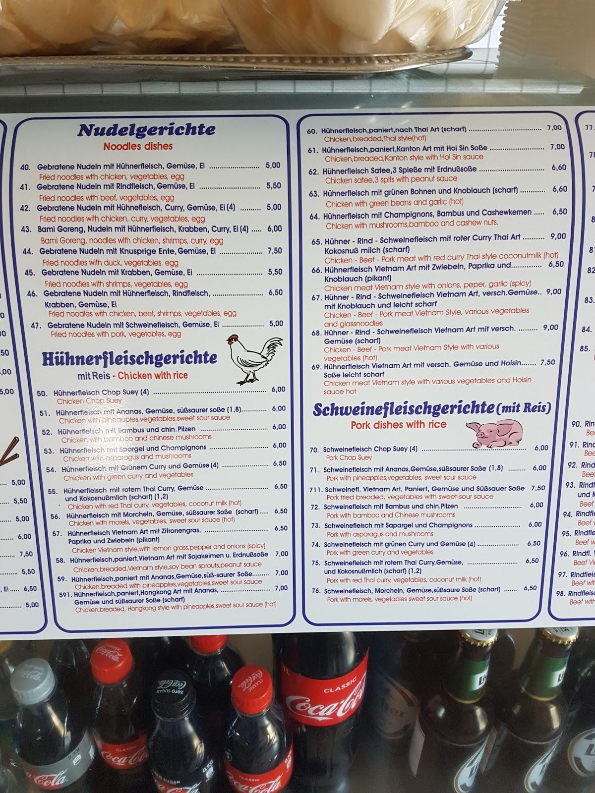 Speisekarte von Asia Imbiß Kim Long restaurant, Grünberg