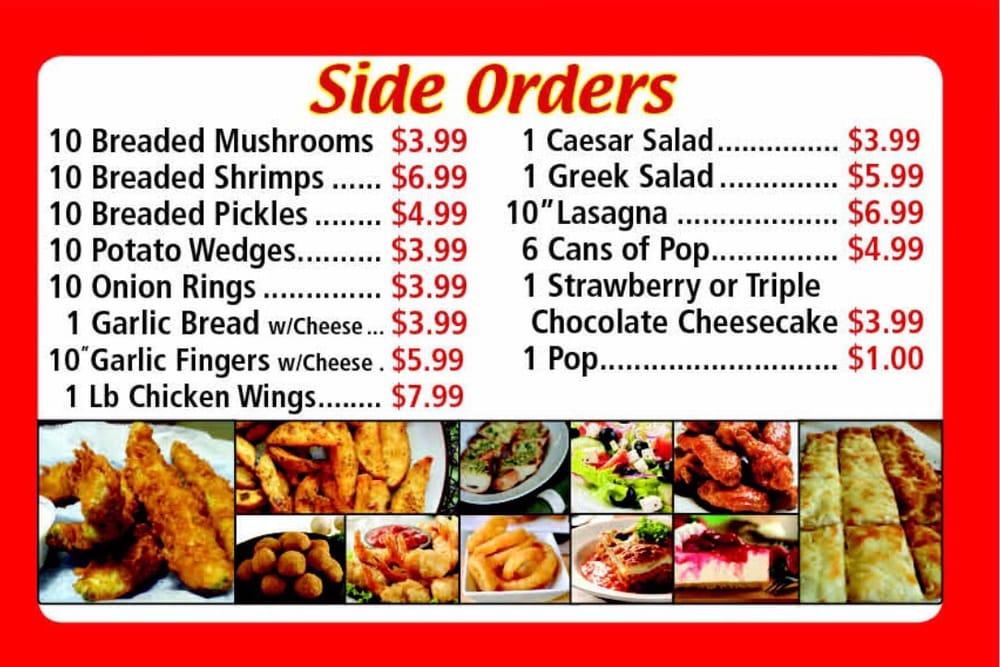 Menu at Dynamite pizza pizzeria, Guelph