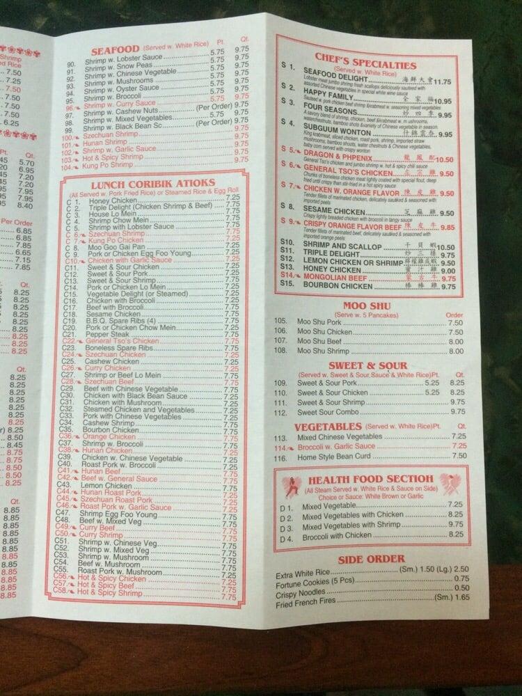 Menu at New China 2 restaurant, New Port Richey, Massachusetts Ave