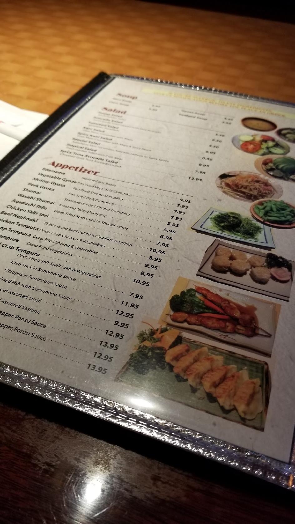 Menu at Sakura Japanese Cuisine restaurant, Scarsdale, Wilmot Rd #6863