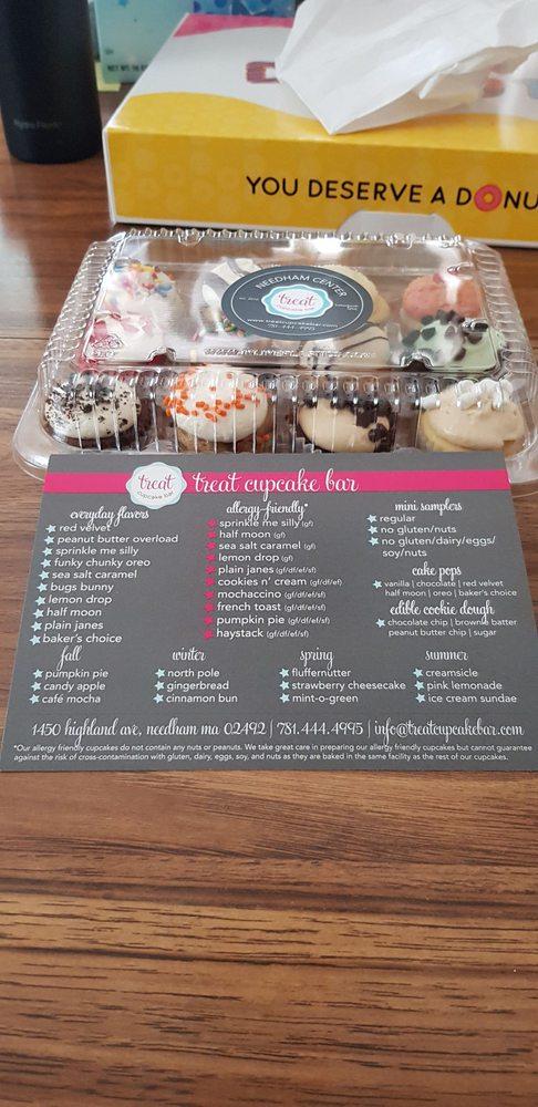 Menu at Treat Cupcake Bar, Needham, Highland Ave