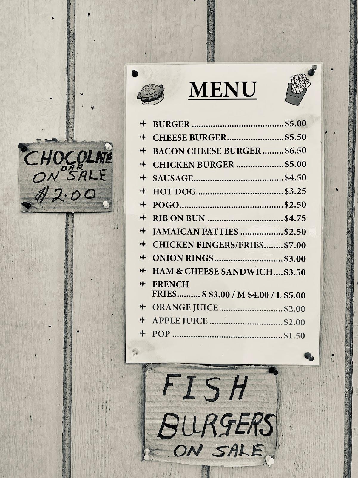Menu at Tony's Mile High BBQ, Ottawa