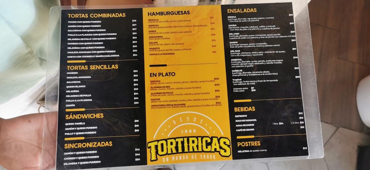 Carta del restaurante Torti-Ricas, Santiago del Querétaro, Calle Luis M ...