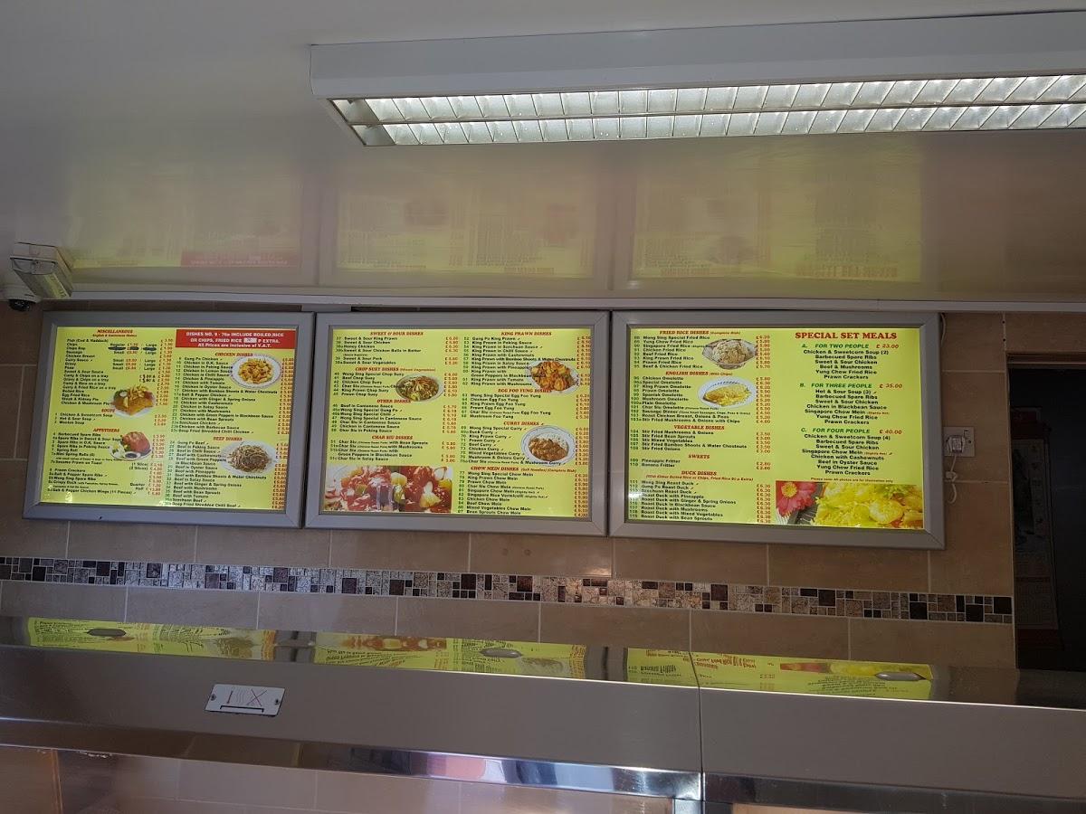 Menu at Wong Sing Takeaway fast food, Acrefair