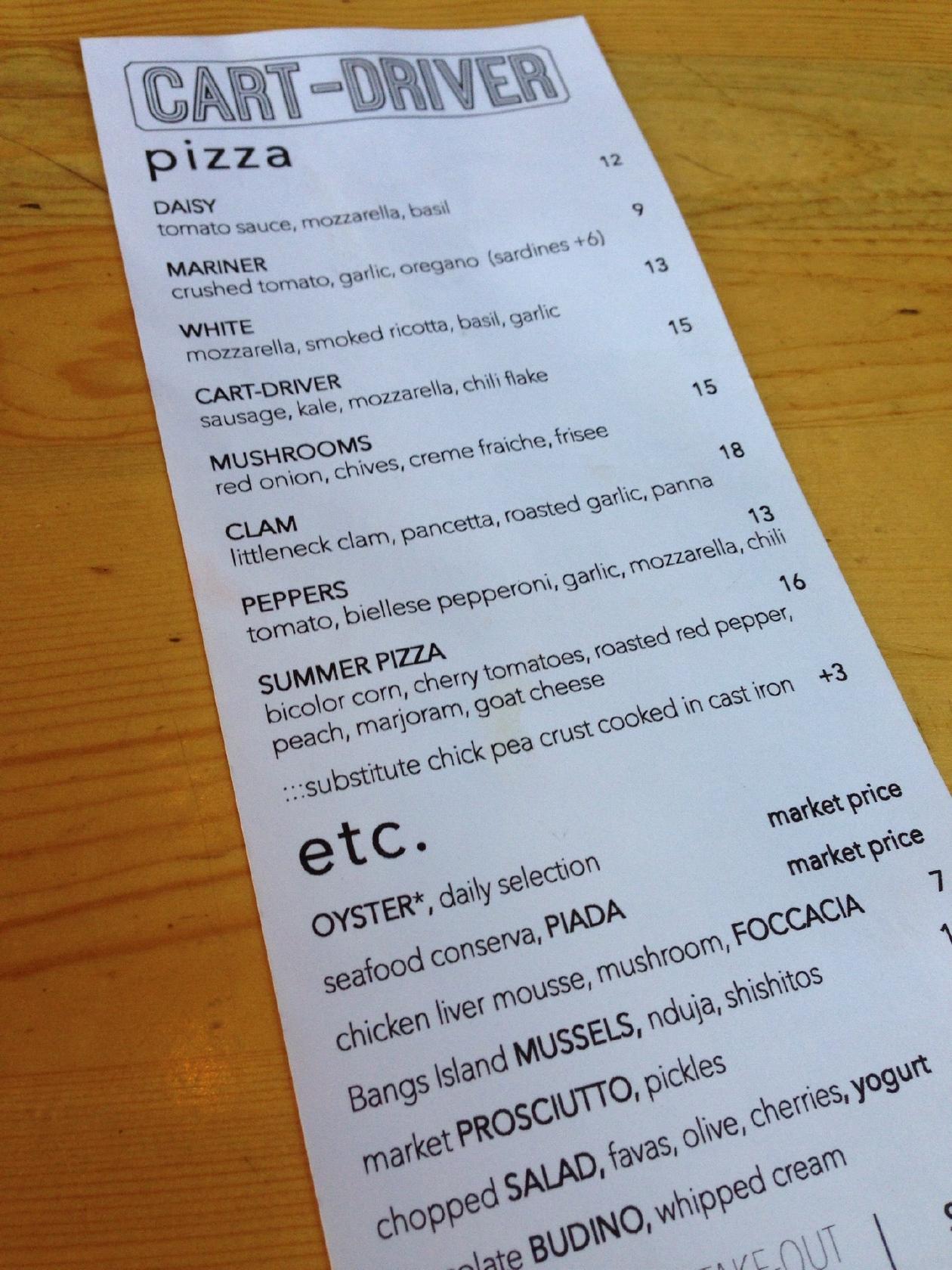 Menu at Work & Class pub & bar, Denver