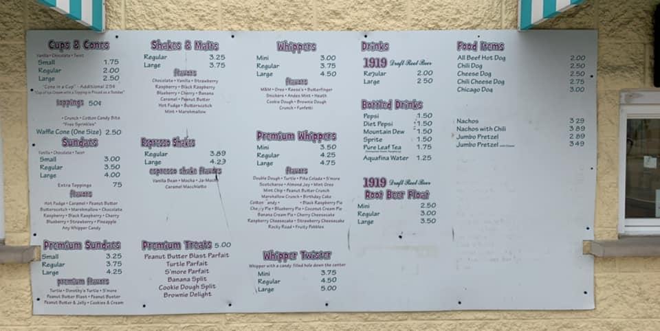 Menu at Sprinkles restaurant, Princeville