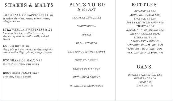 Menu at The Peanut Gallery restaurant, Lake Forest