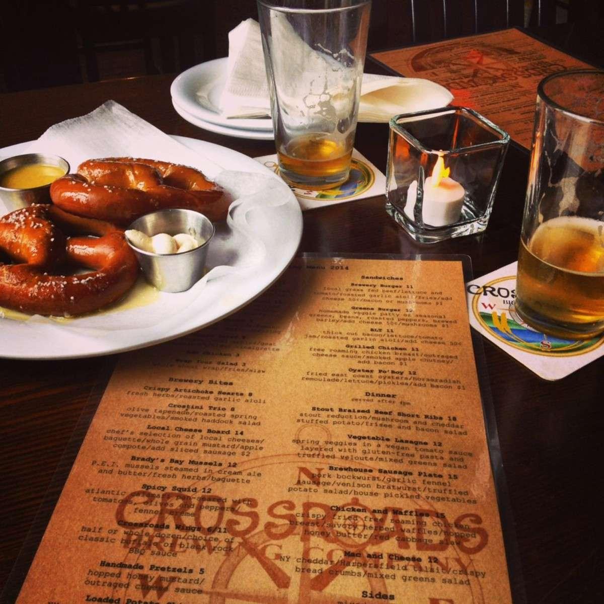 Menu at Crossroads Brewing Company pub & bar, Athens