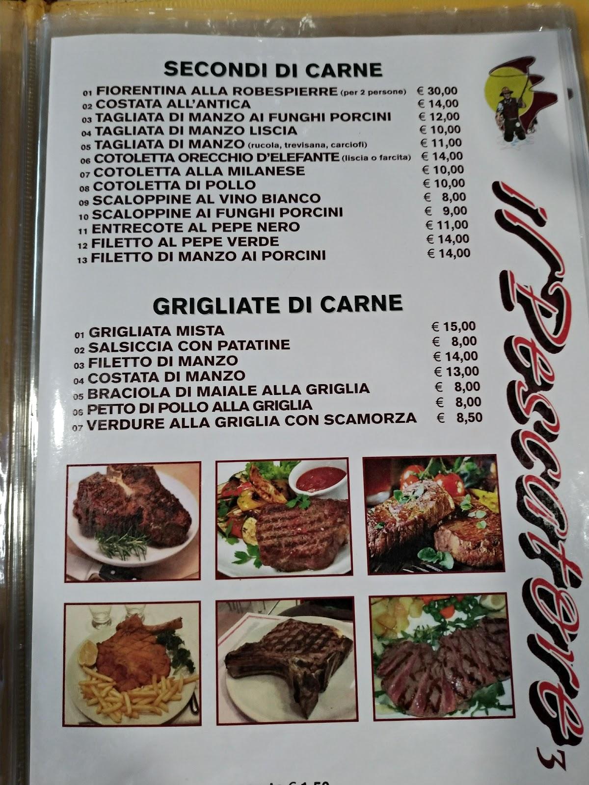 Menu da Il Pescatore 3 pizzeria, Vercelli