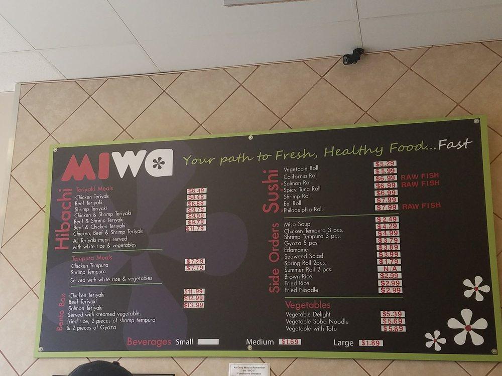 Menu at MIWA Hibachi & Sushi Express restaurant, Ocoee