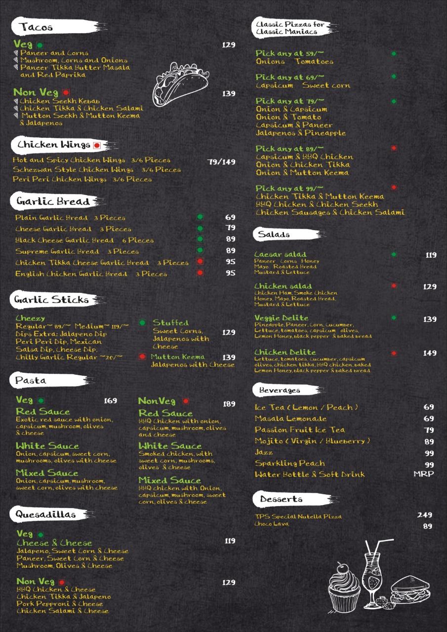 Menu at The Pizza Square, Gurugram