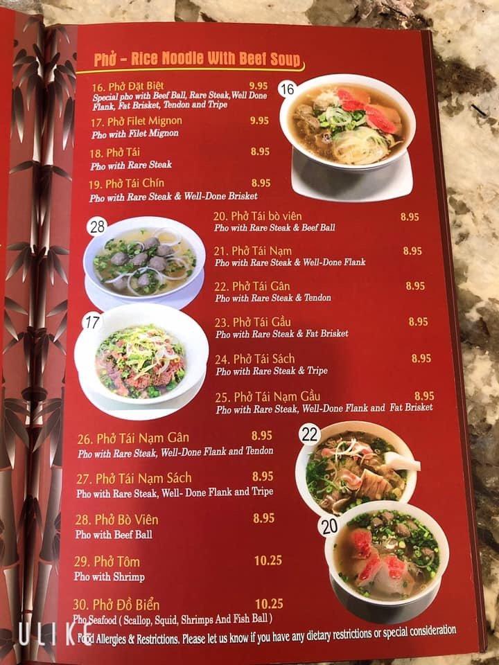 Carta del restaurante Mr Pho Vietnamese Noodle House, North East