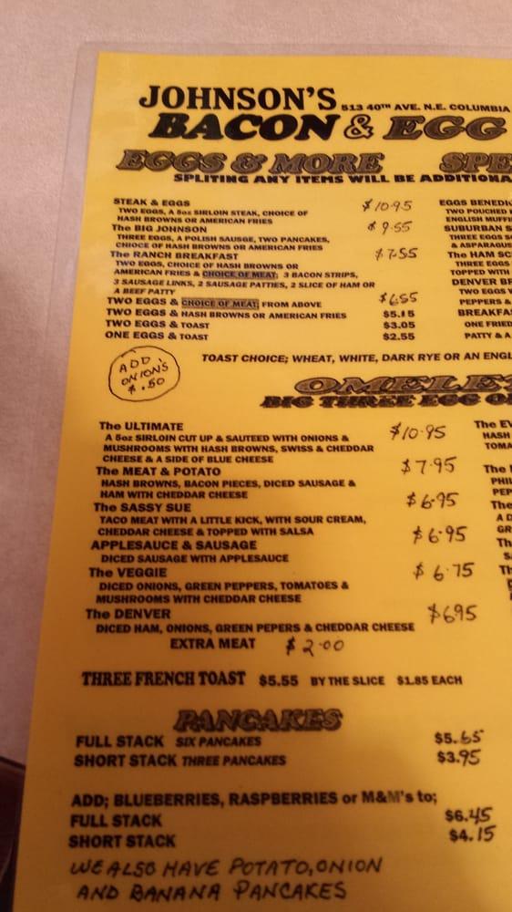 Menu at Roman's Cafe, Columbia Heights