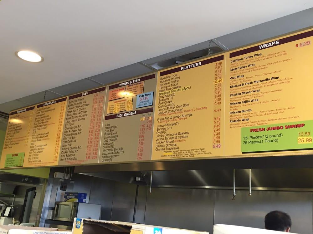 Menu at Sunny's Seafood & Deli restaurant, Woodbridge