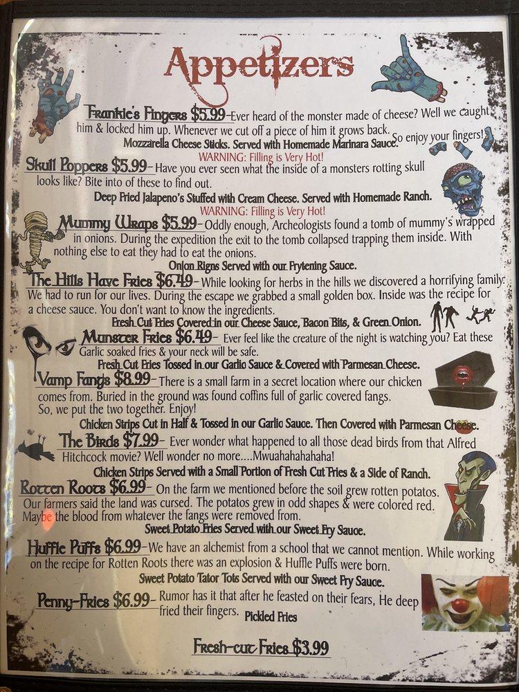 Menu at Little Shop of Burgers restaurant, Casper