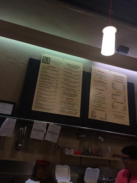 Menu at Montage cafe, Greenville, 527 S Broadway St