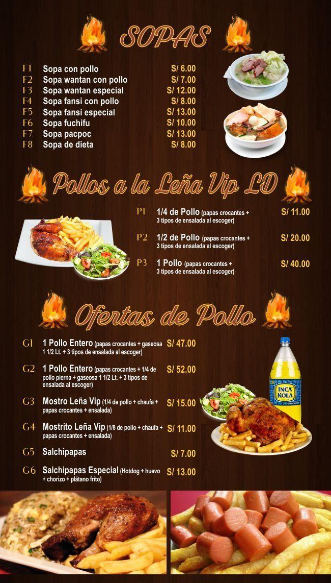 Carta del restaurante Polleria LEÑA VIP, Ventanilla