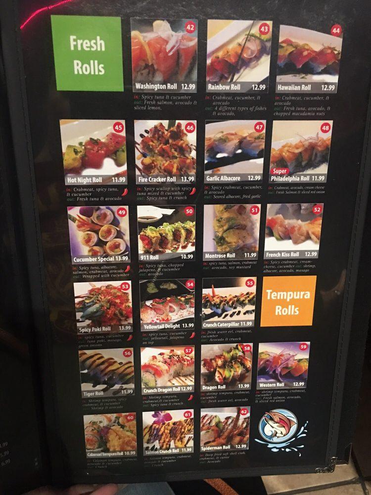 Menu at Shoyu Sushi Japanese Restaurant, Bakersfield, Mount Vernon Ave