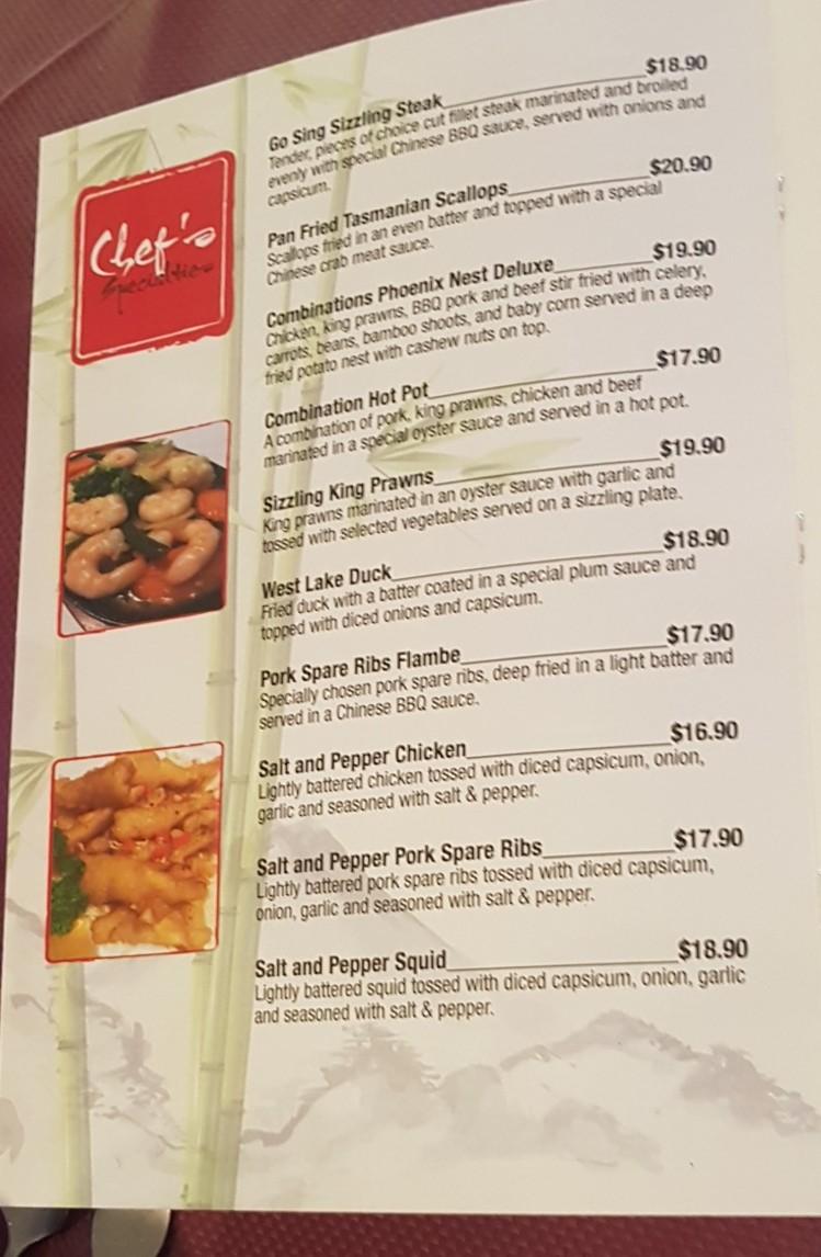 Menu at Go Sing Chinese Delivery fast food, Ipswich