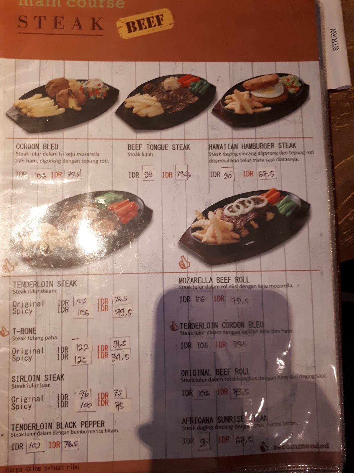Menu at Steak Hut BBQ, Surabaya, Jl. Manyar Kertoarjo No.80