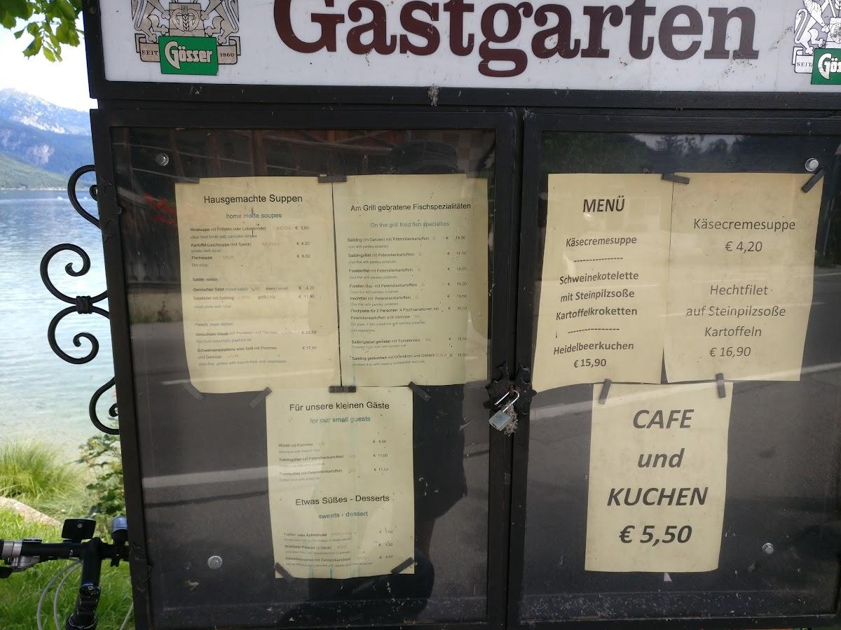 Speisekarte von Fischkalter Walter Landl restaurant, Grundlsee