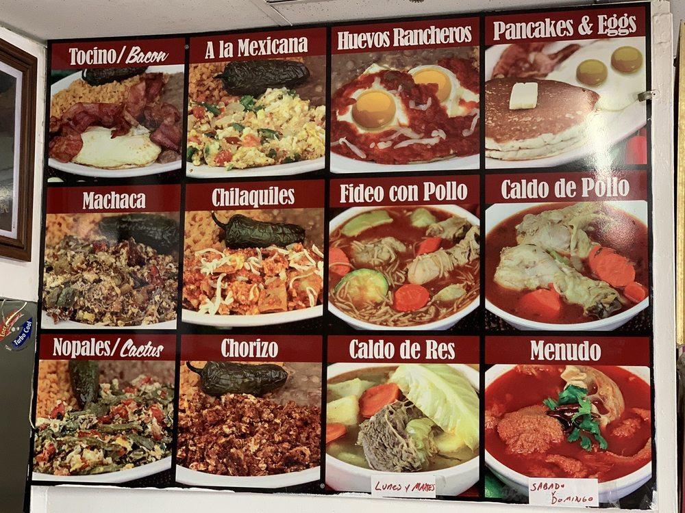 Menu at Tapia Mexican Food restaurant, Montebello