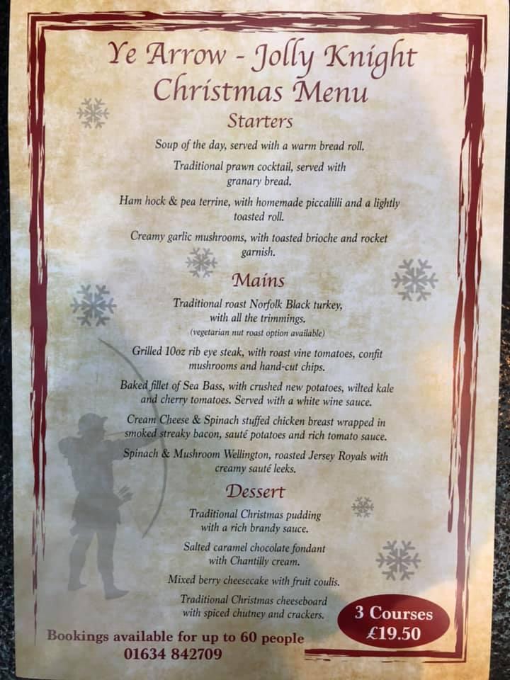 Menu at Jolly Knight pub & bar, Rochester