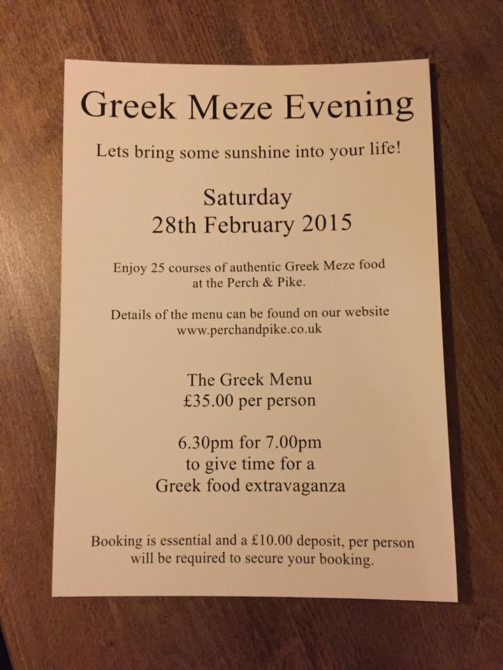 Menu at Perch & Pike pub & bar, Goring