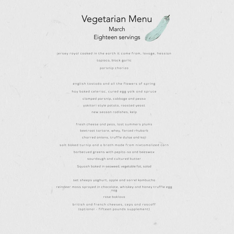 Menu at mana restaurant, Manchester