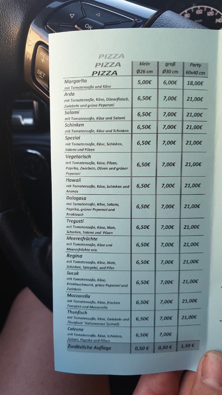 Menu at Arda Schnellrestaurant, Marktheidenfeld