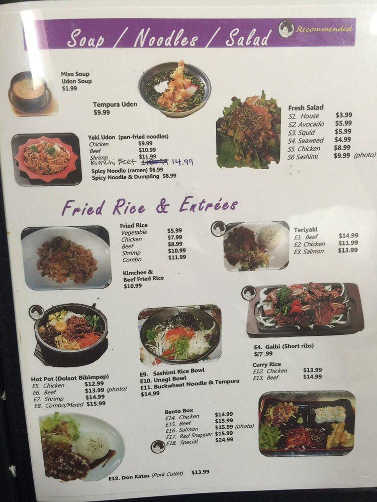 Menu at Kabuki Sushi & Roll restaurant, Bossier City