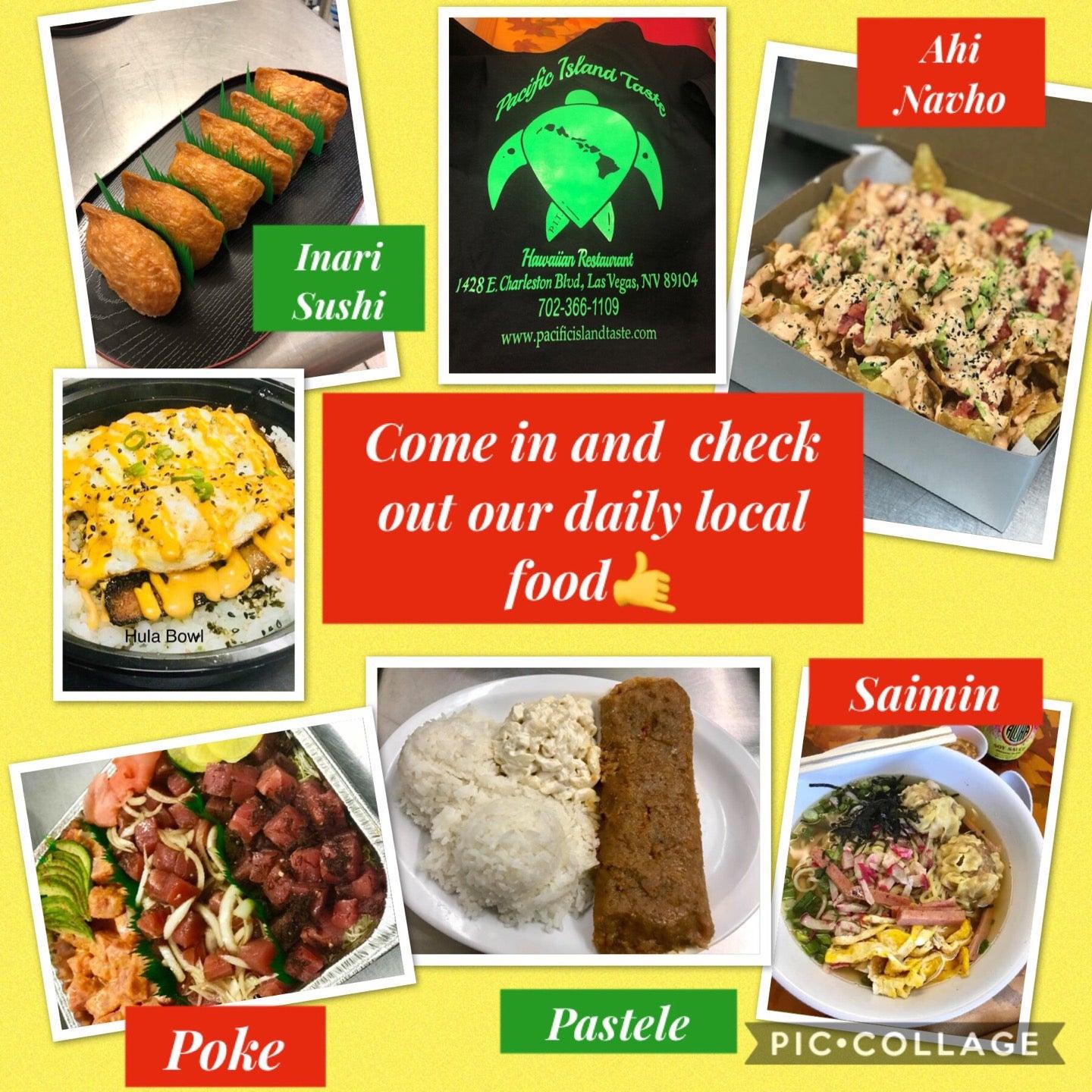 Menu at Pacific Island Taste restaurant, Las Vegas, E Charleston Blvd