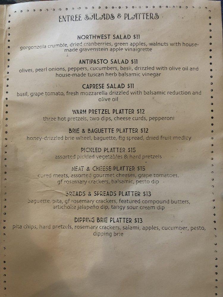 Menu at Burnt Barrel Whisky Bar, Monroe