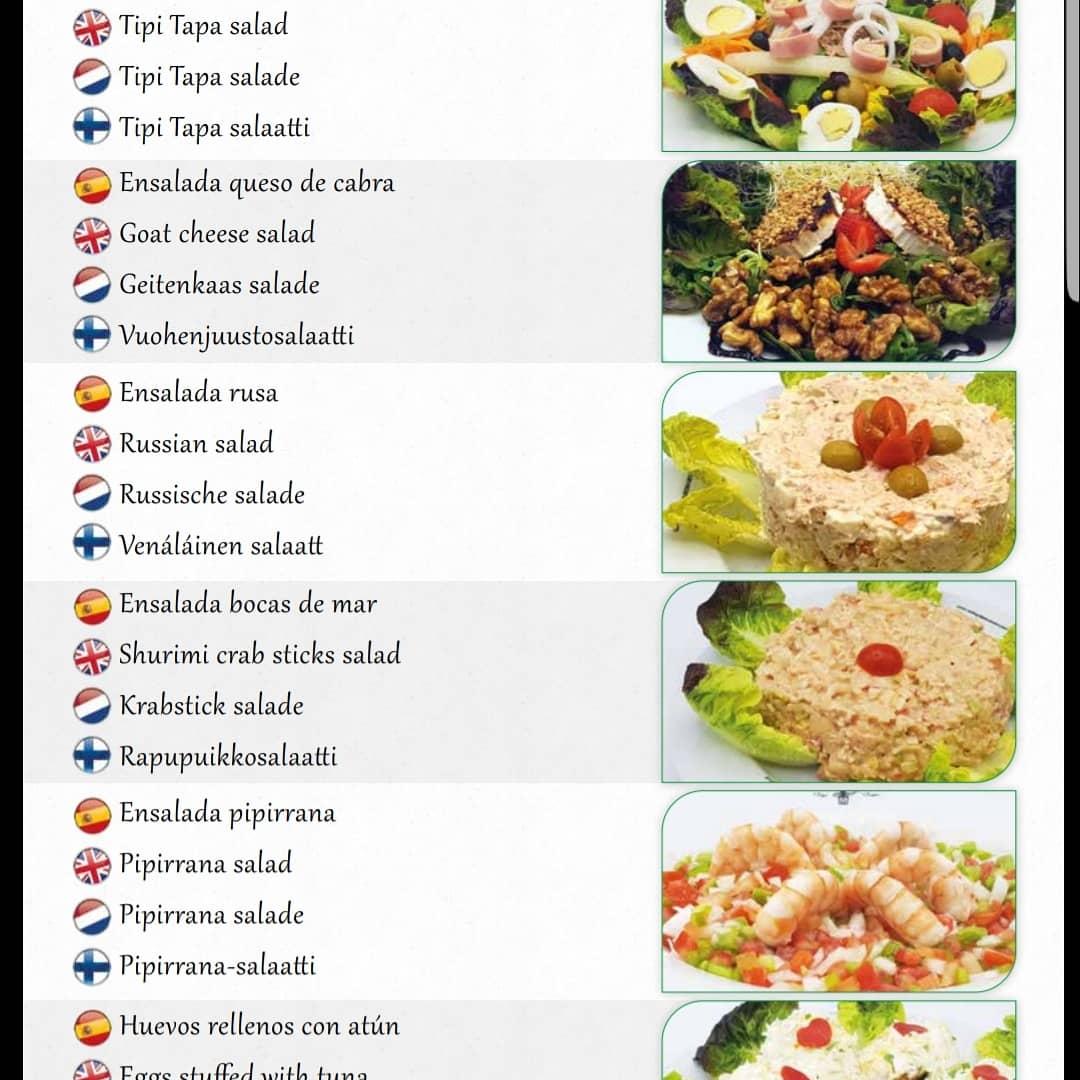 Menu at Restaurante Tipi Tapa, Fuengirola
