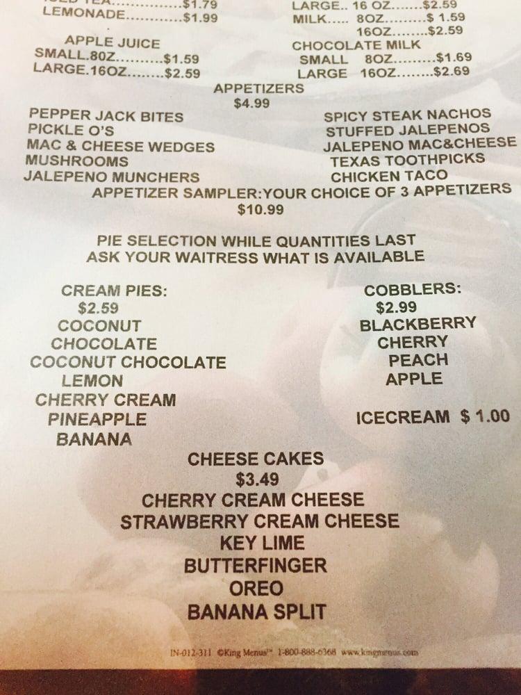 Menu at Ann's Country Kitchen restaurant, USA, OK-58