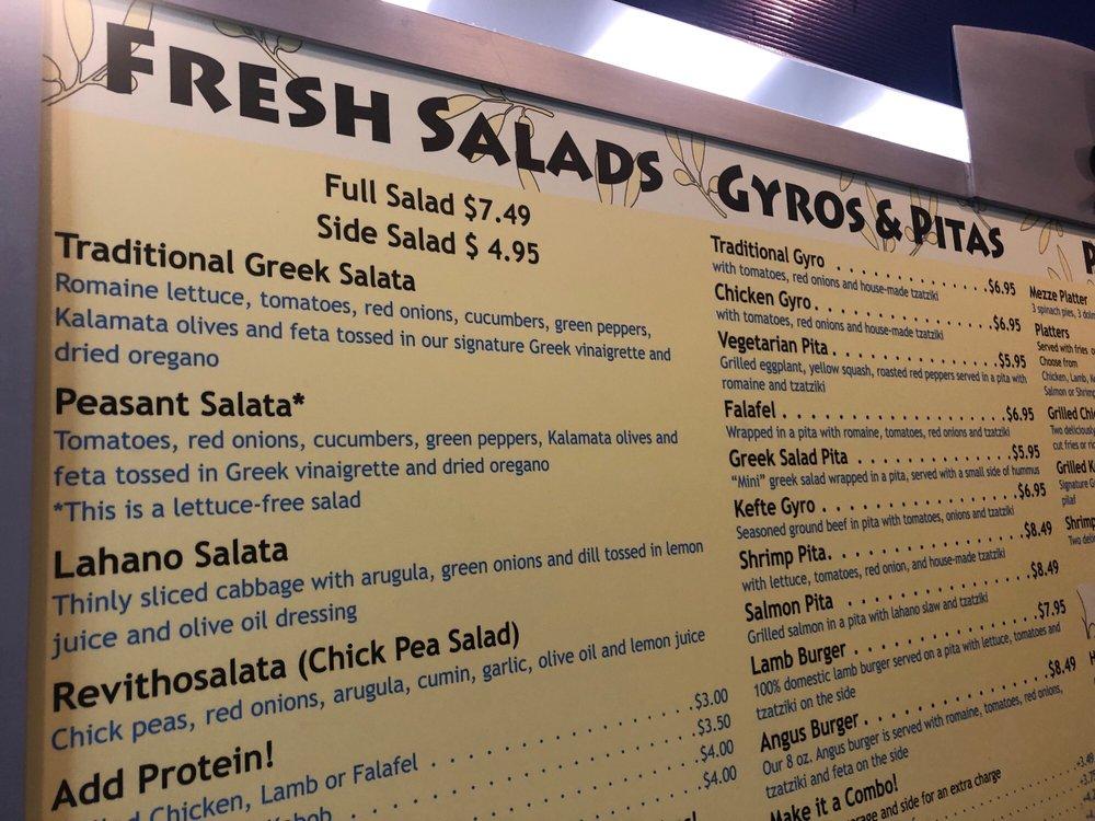 Menu at Greco Fresh Grille - Blakeney restaurant, Charlotte, Rea Rd Suite E