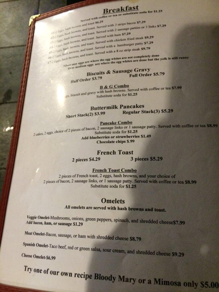 Menu at Penelope's Lil' Cafe, Lincoln