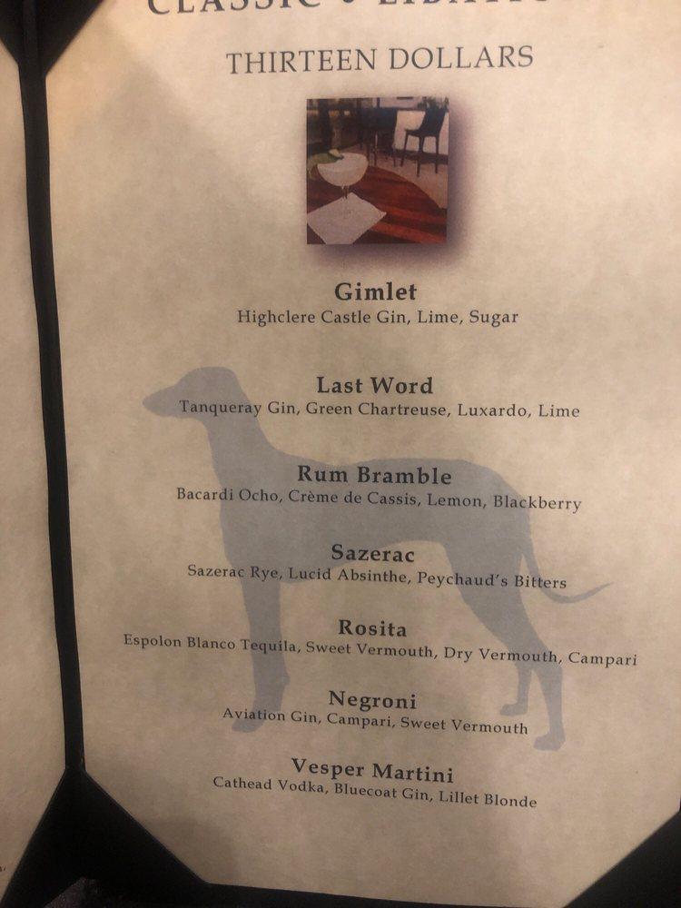 Menu at The Greyhound pub & bar, Memphis