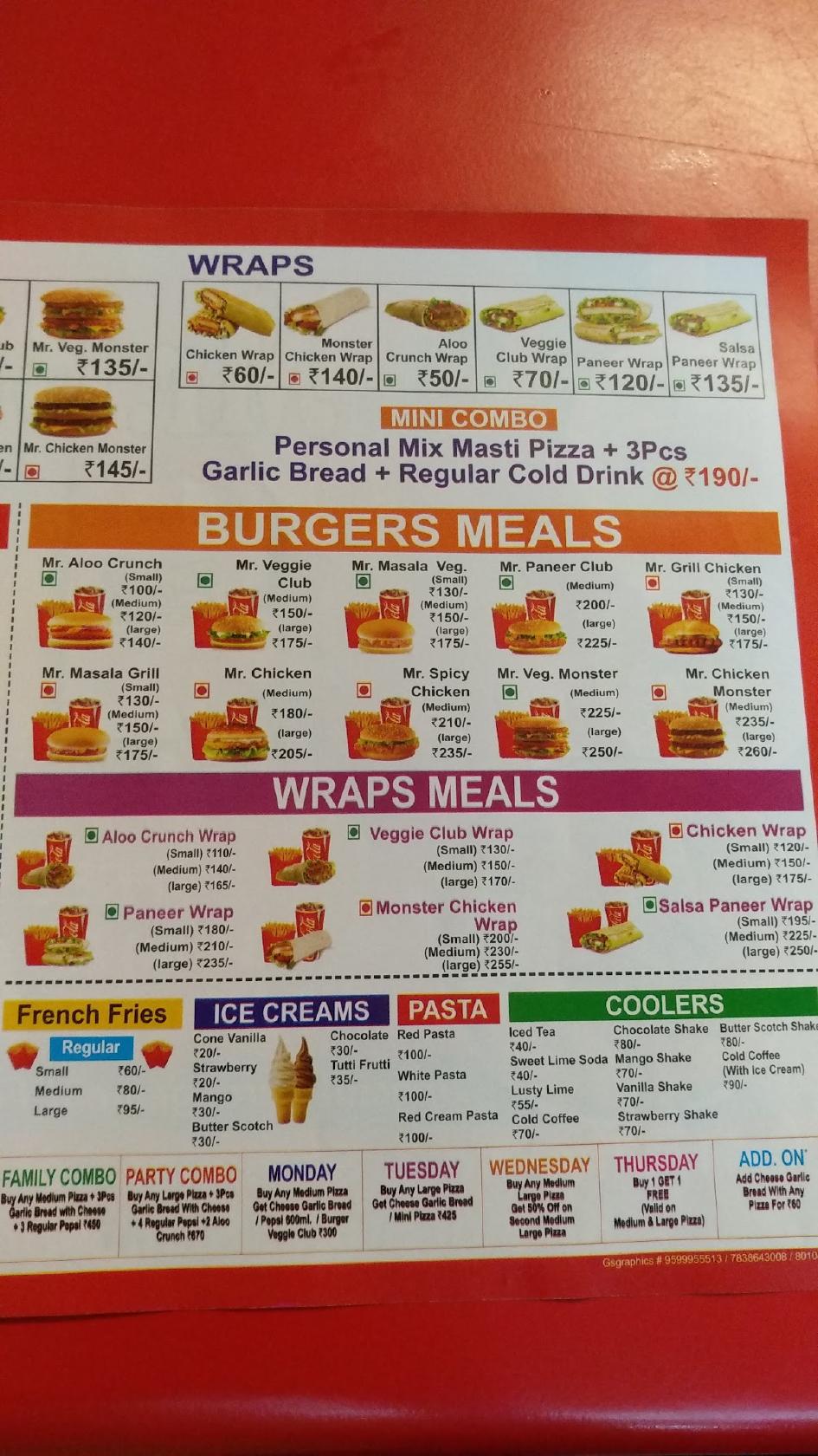 Menu at Mr. Burger, Ghaziabad, 14