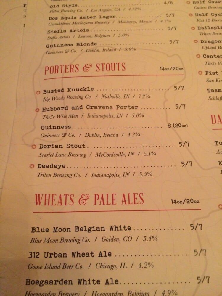 Menu at The District Tap pub & bar, Indianapolis, E 82nd St