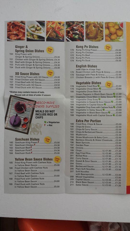 Menu at Fortune House Chinese Takeaway restaurant, Newport, 42 Durham Rd