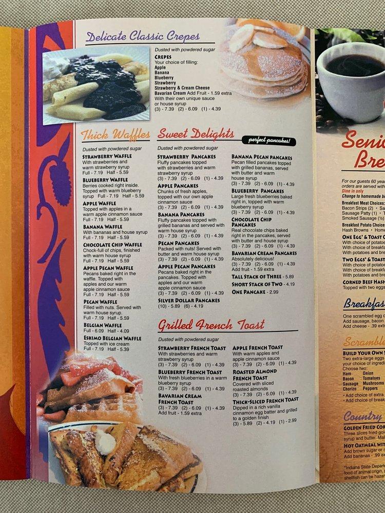 Menu at Frittatas Restaurant, Kokomo