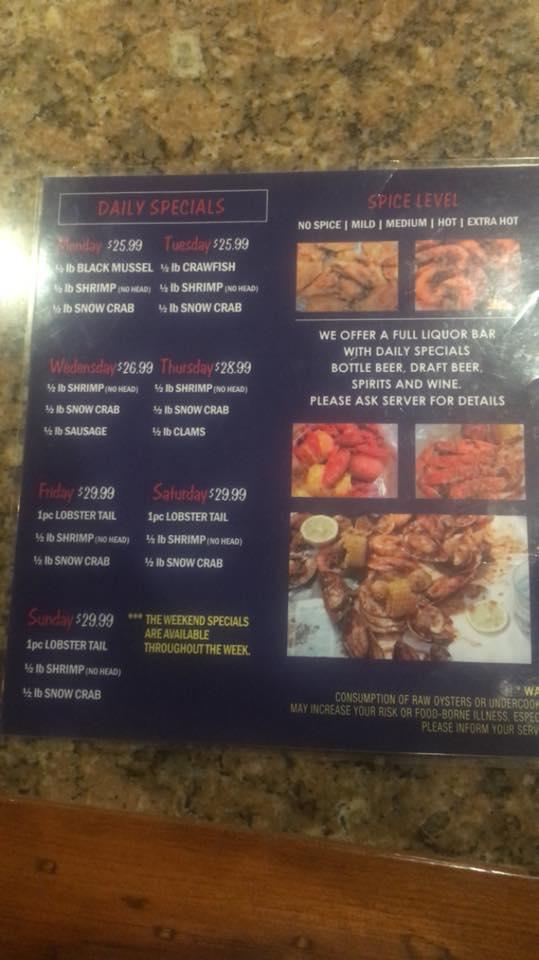 Menu at The J.C. Seafood House - Crestview restaurant, Crestview