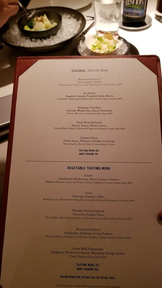 Menu at Gramercy Tavern pub & bar, New York City, 42 E 20th St