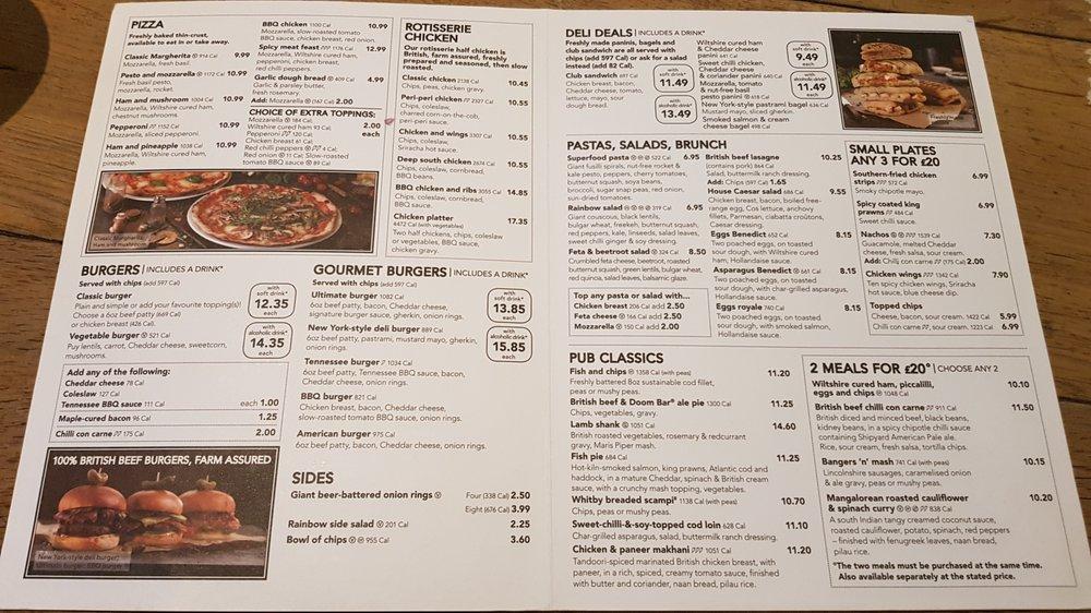 Menu at Wetherspoons pub & bar, Birmingham, Trident Rd